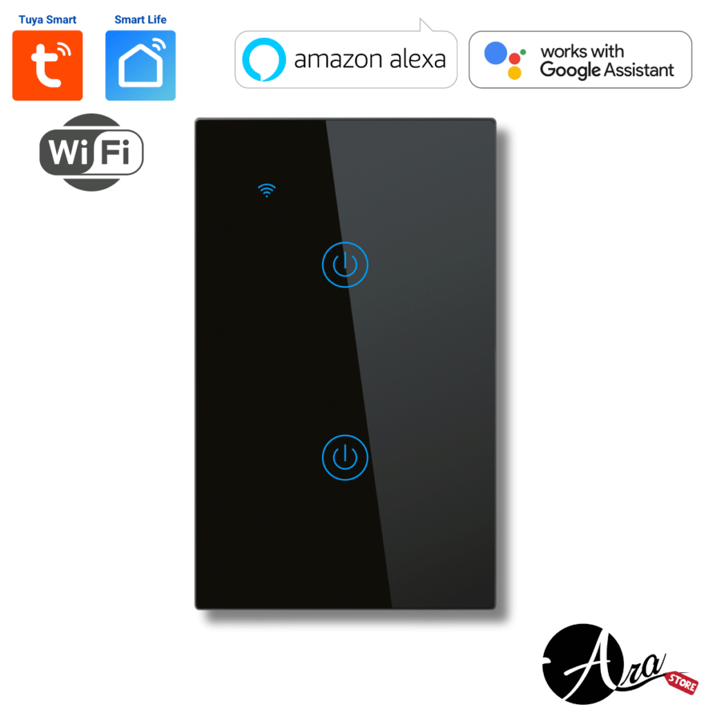 Apagador Inteligente Doble Wifi Tuya Smart / Smart Life | Ara Store
